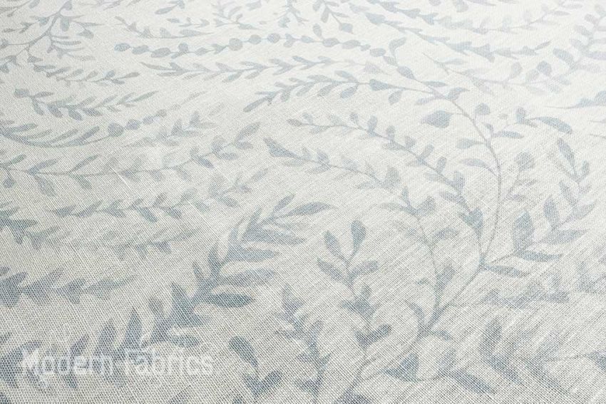 Serena & Lily Priano Linen: Sky | Floral Upholstery Fabric